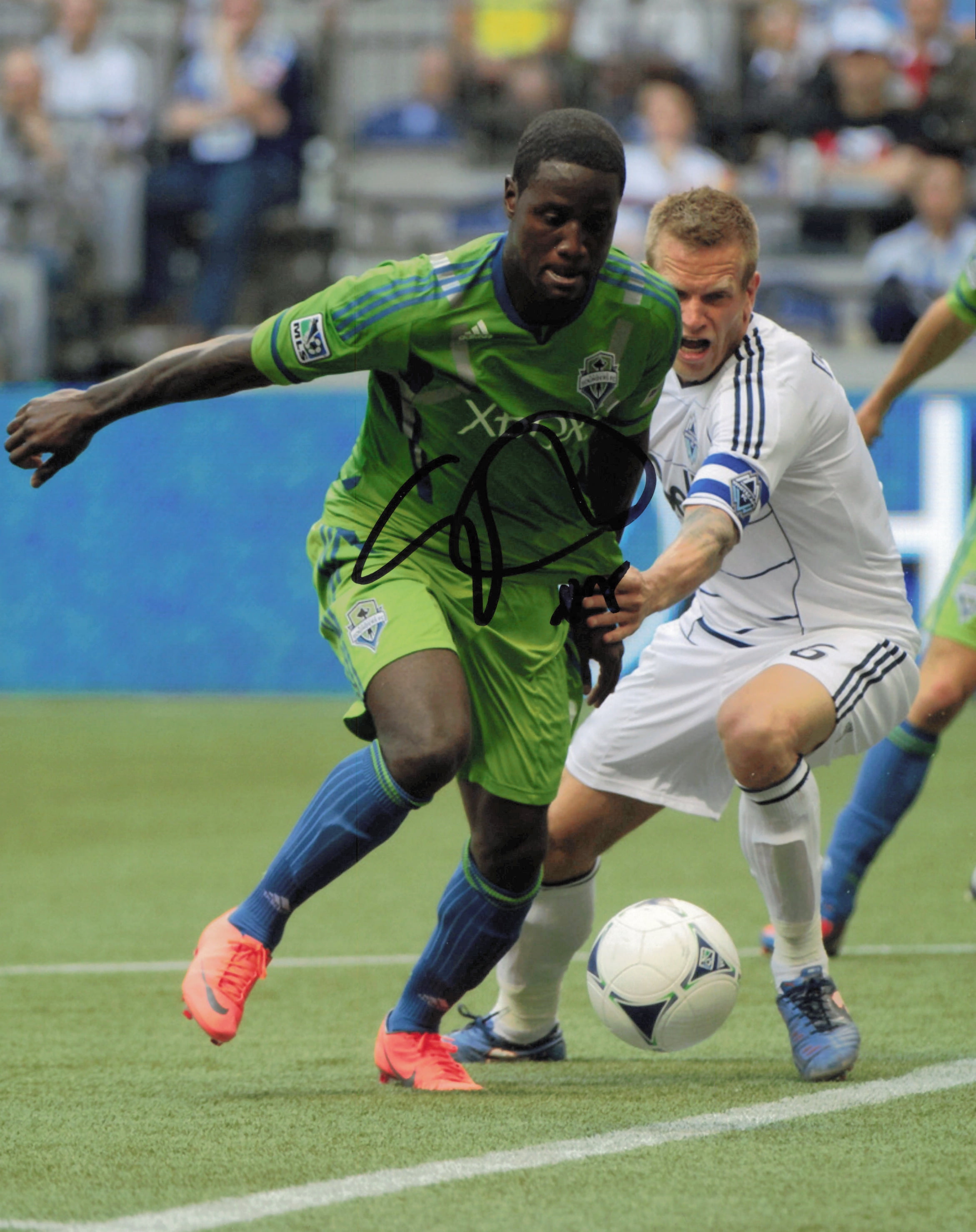 Eddie Johnson Autographed 8x10 Photo Seattle Sounders SKU #244291 ...