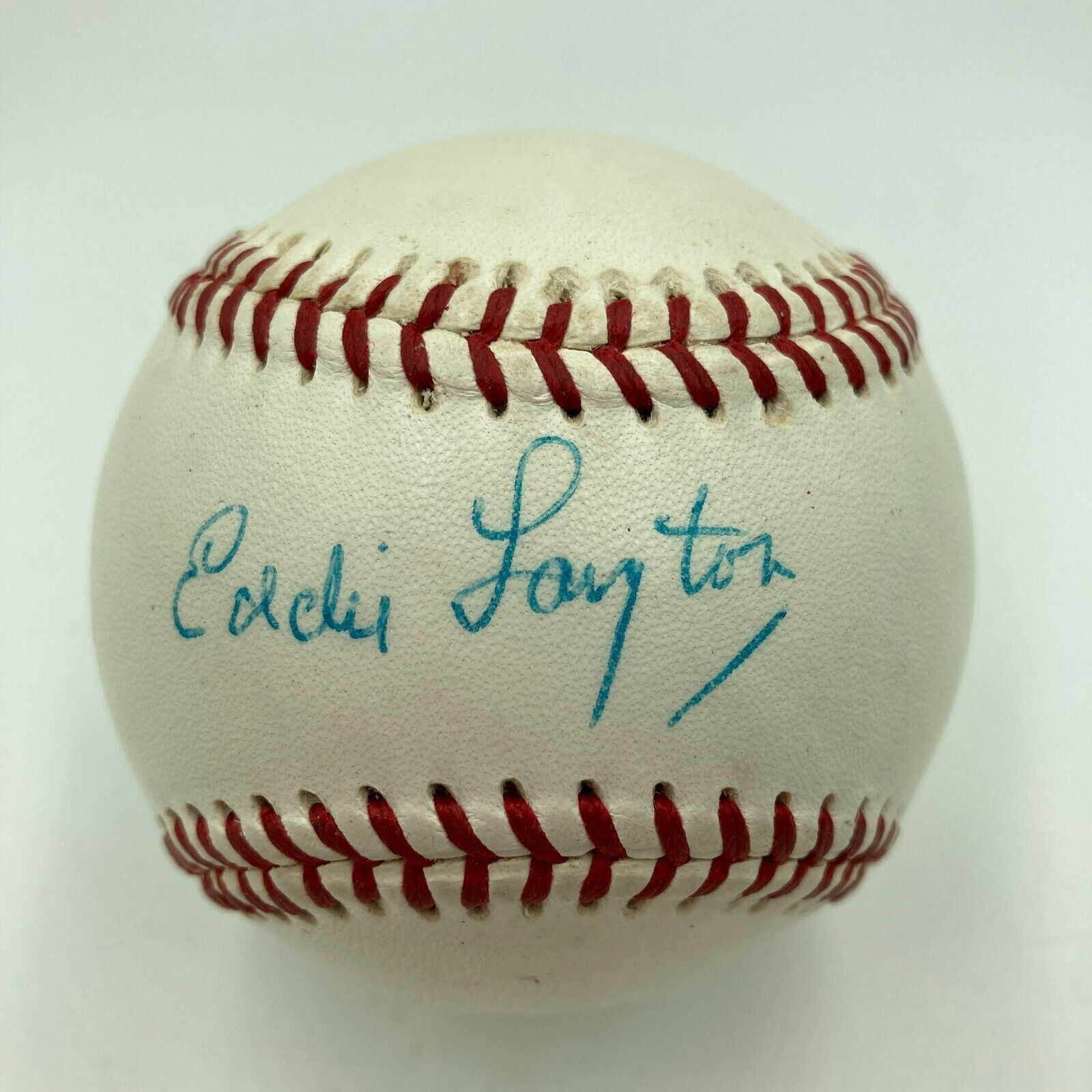 Eddie Layton Signed Baseball New York Yankees Organist Beckett COA ...