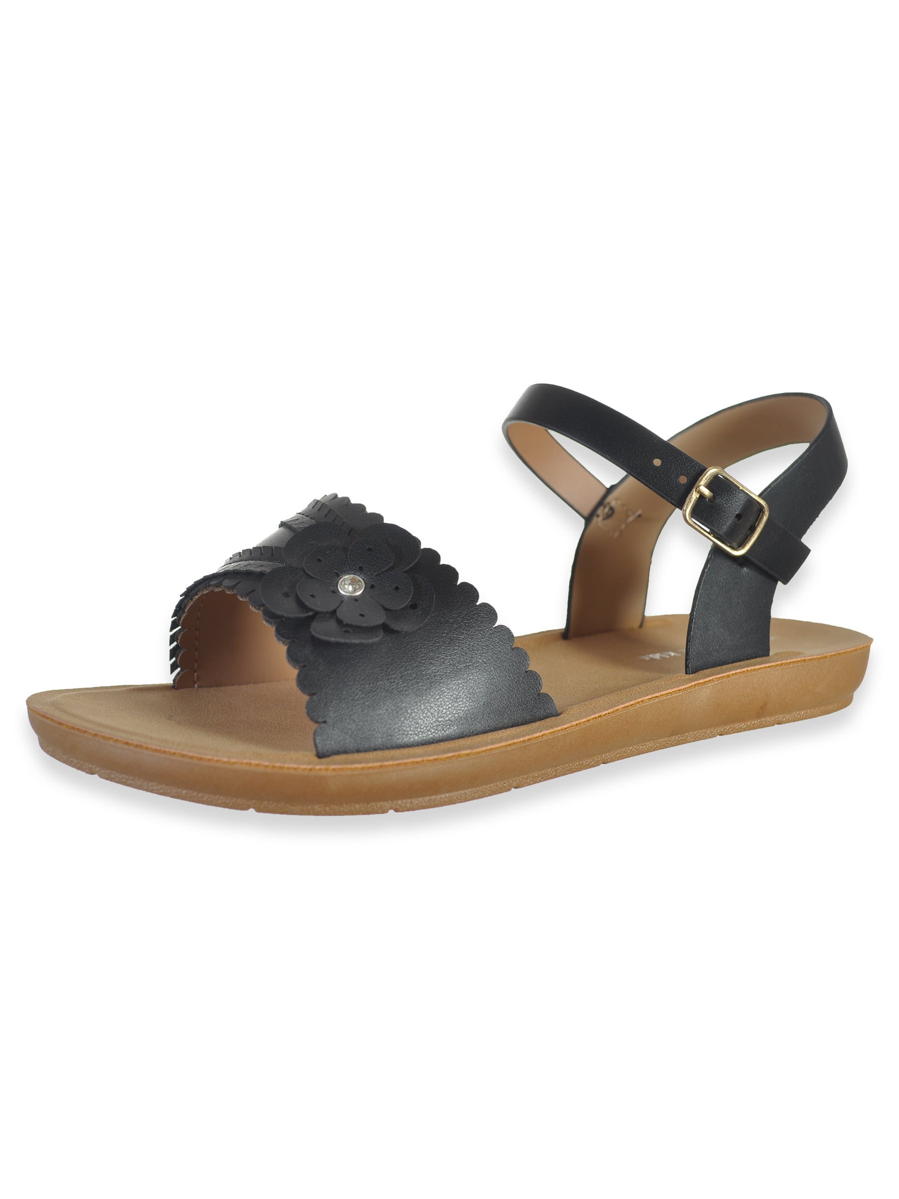 Eddie Marc Girls' One-Strap Sandals Color: black Size: 3 youth ...