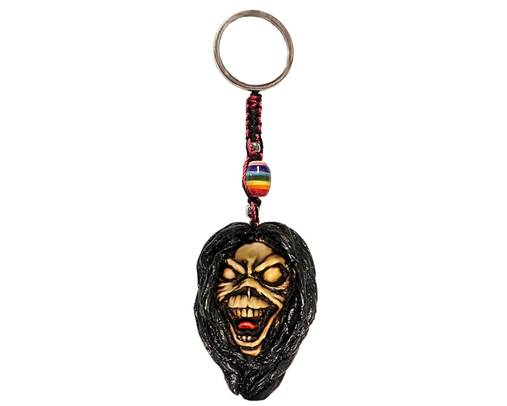 Eddie Metal Mascot Zombie 3D Figurine Keychain Multicolored Macramé ...