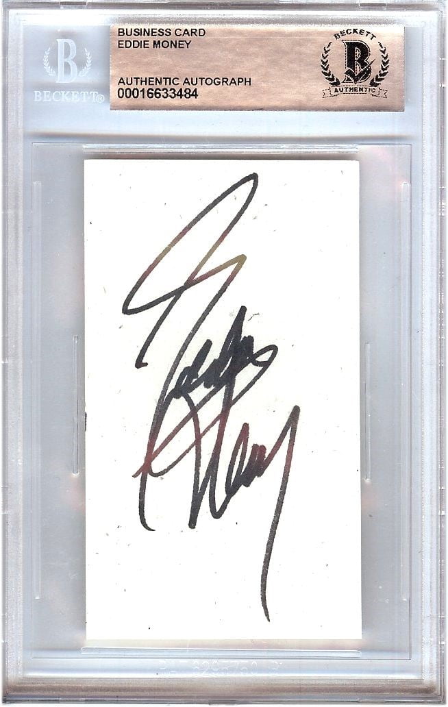 Eddie Money Signed Autographed Business Card Rock Legend BAS 3484 ...