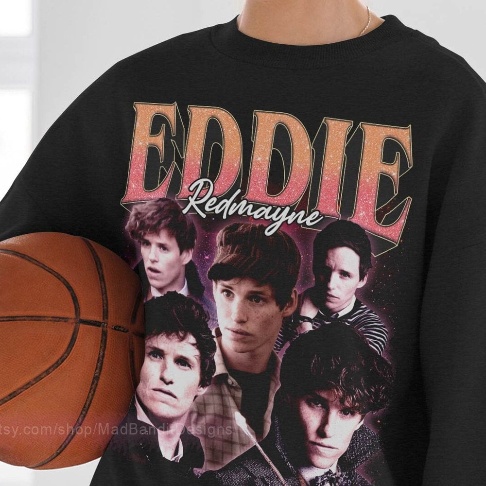 Eddie Redmayne sweatshirt cool retro rock poster 70s 80s 90s rocker ...