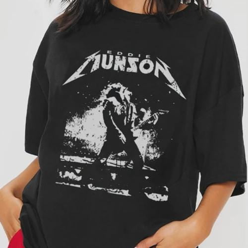 Eddie Retro Black T-Shirt, Vintage Eddie Upside Down Retro Shirt, TV ...