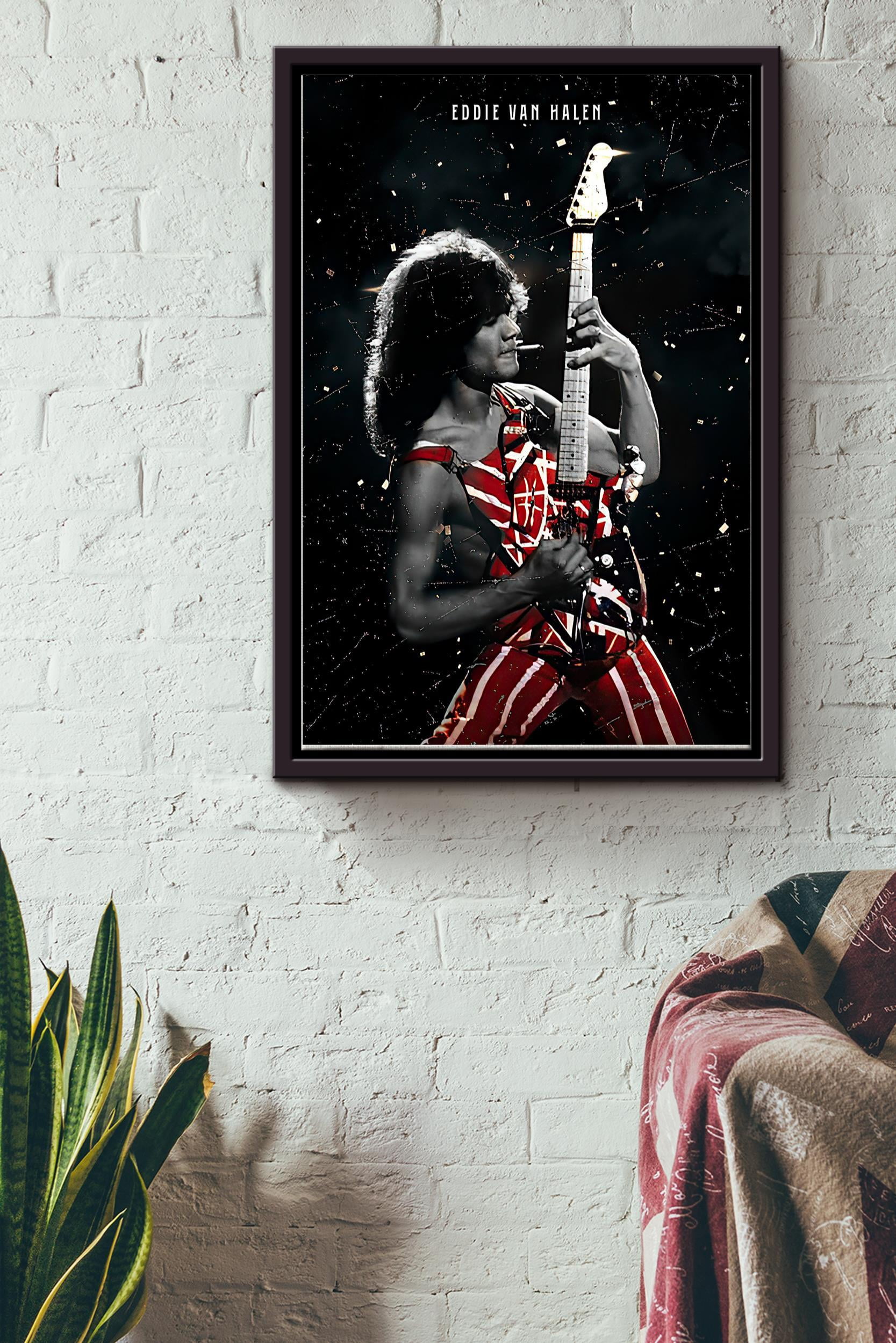 Eddie Van Halen Poster Celebrity Wall Art Gift For Pop Fan Rock Lover ...