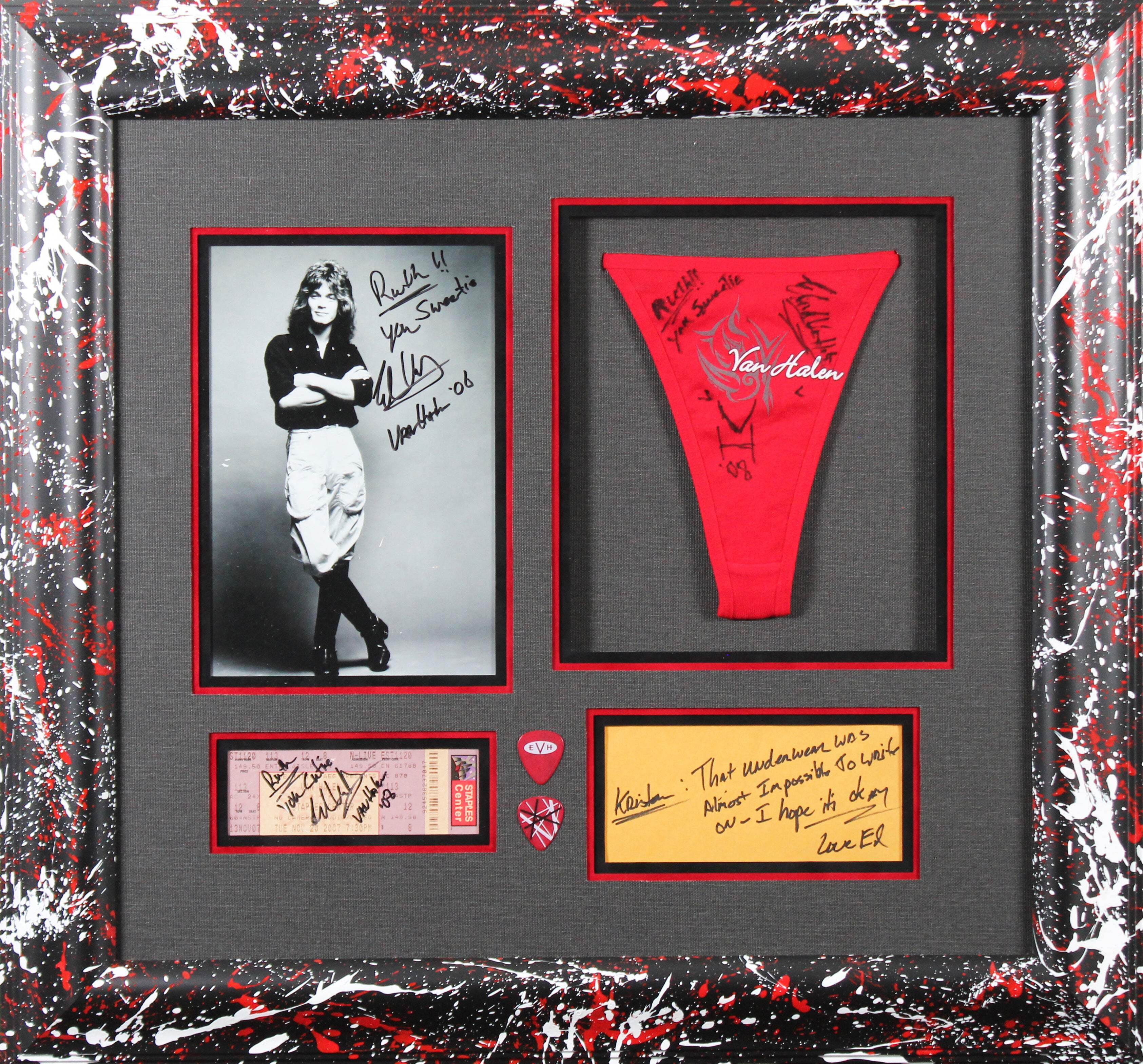 Eddie Van Halen Van Halen Authentic Signed Framed Display BAS #AE13257 ...