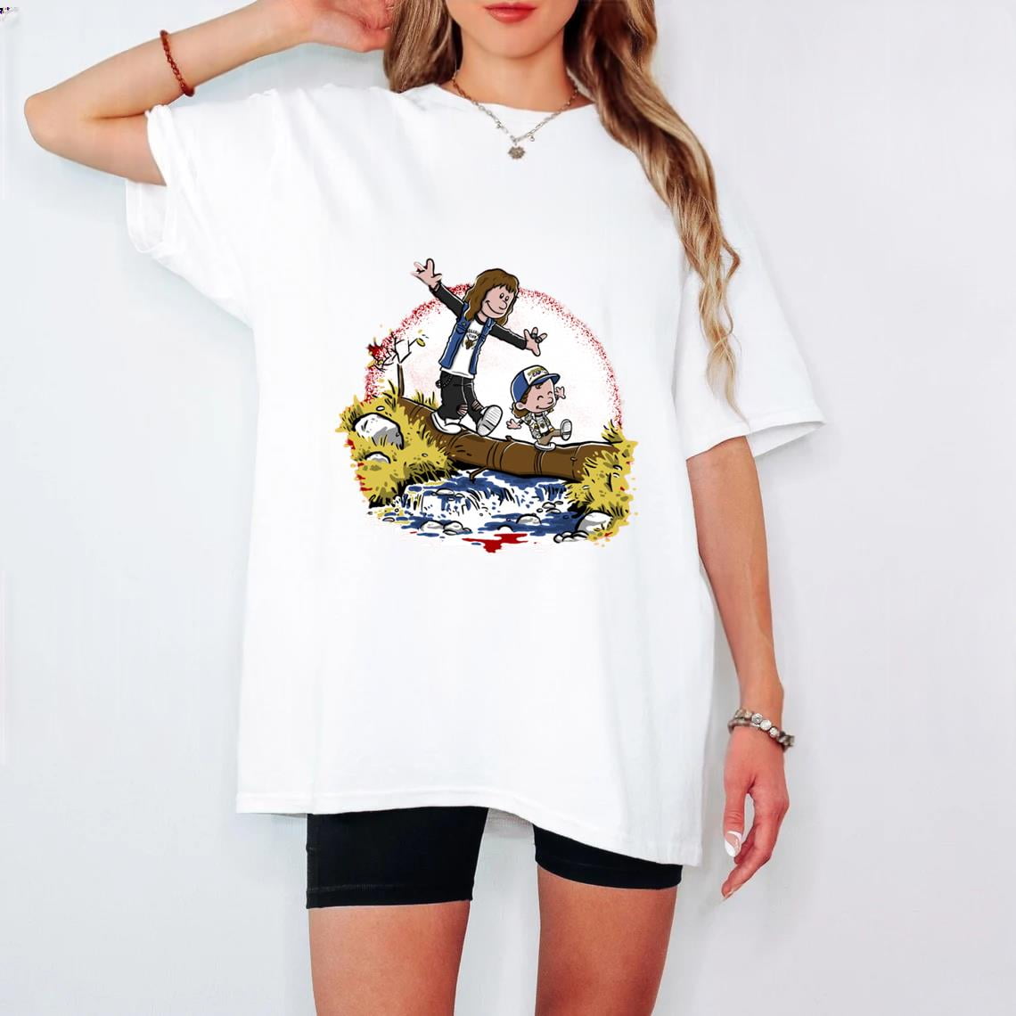 Eddie and Dustin Stranger Things Retro Friendship Adventure T-Shirt ...