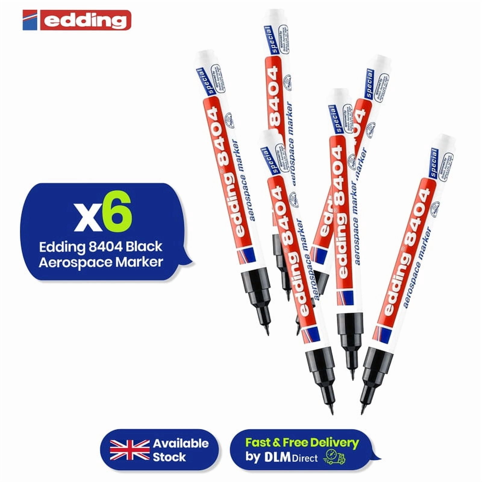 Edding 8404 Aerospace Permanent Marker - Waterproof & Corrosion ...