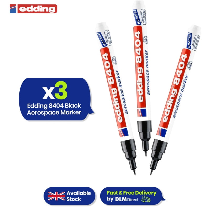 Edding 8404 Aerospace Permanent Marker - Waterproof & Corrosion ...