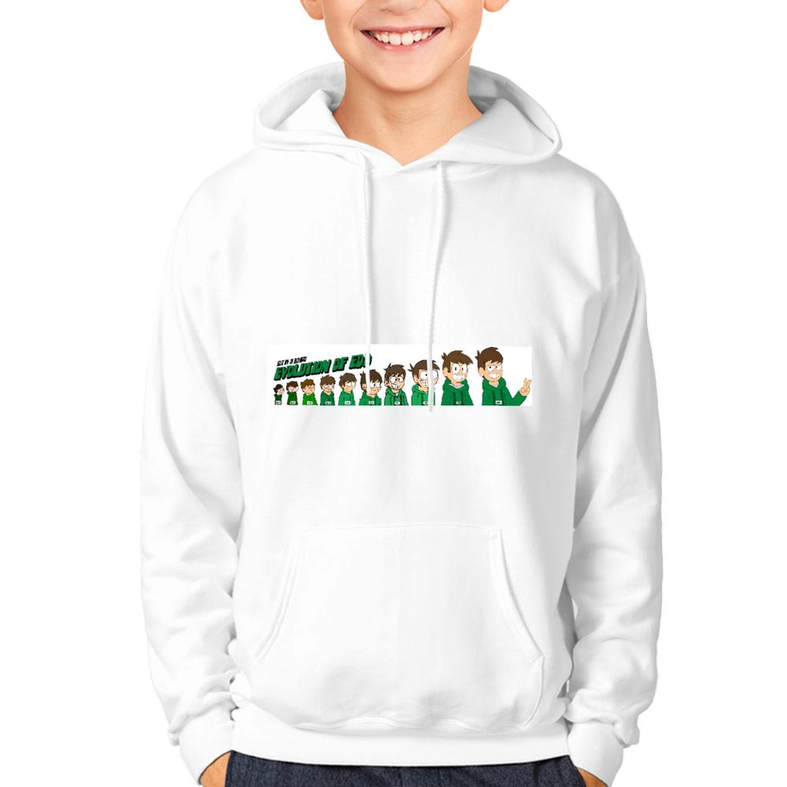 Eddsworld White Kids' Hoodie 3d Print Sweatshirt Soft Pullover Hooded ...