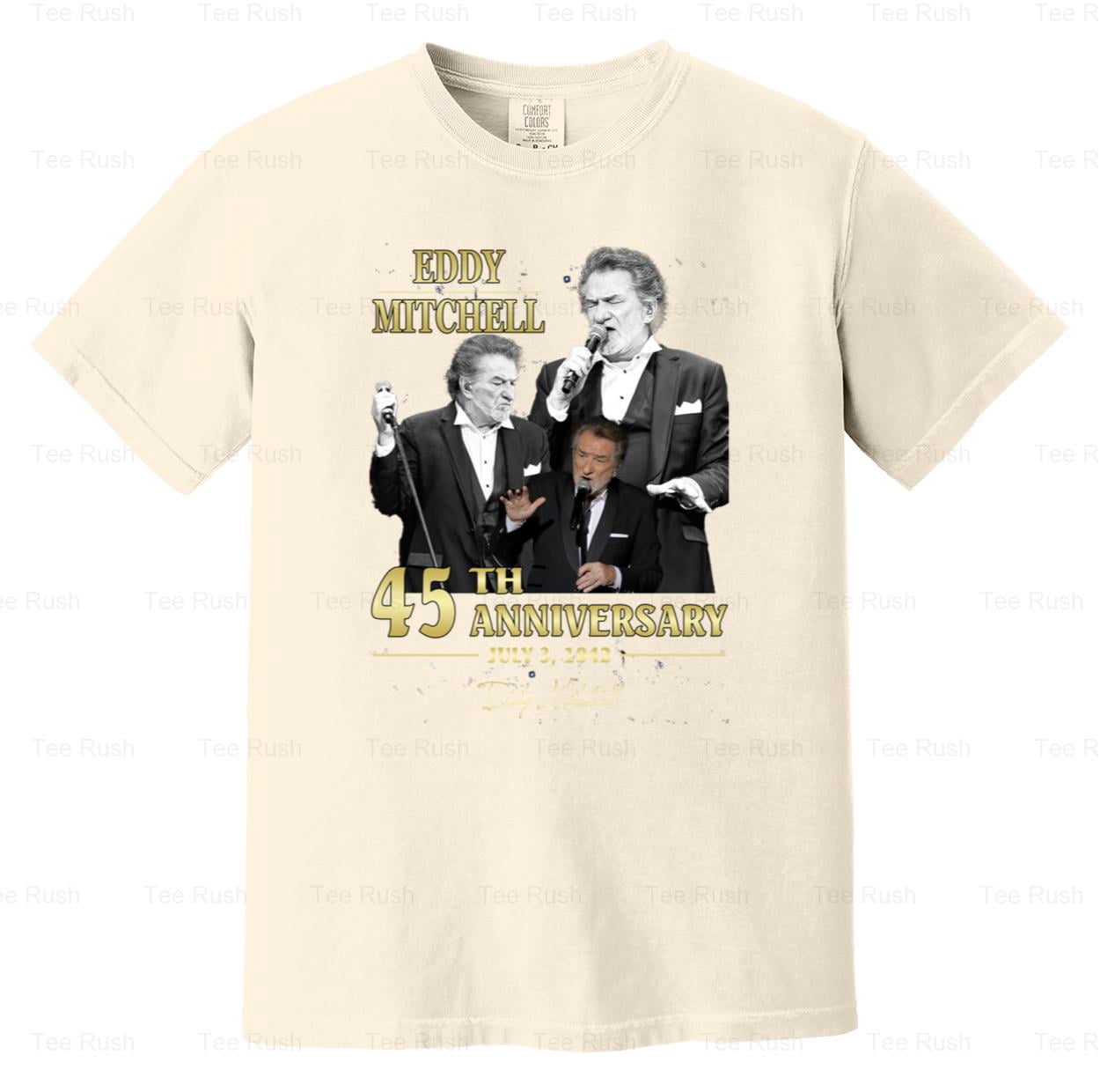 Eddy Mitchell French Rock Roll Music Singer 45th Anniversary Fan (2 ...