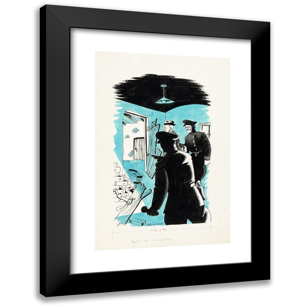 Eddy de Smet 11x14 Black Modern Framed Museum Art Print Titled - Police ...
