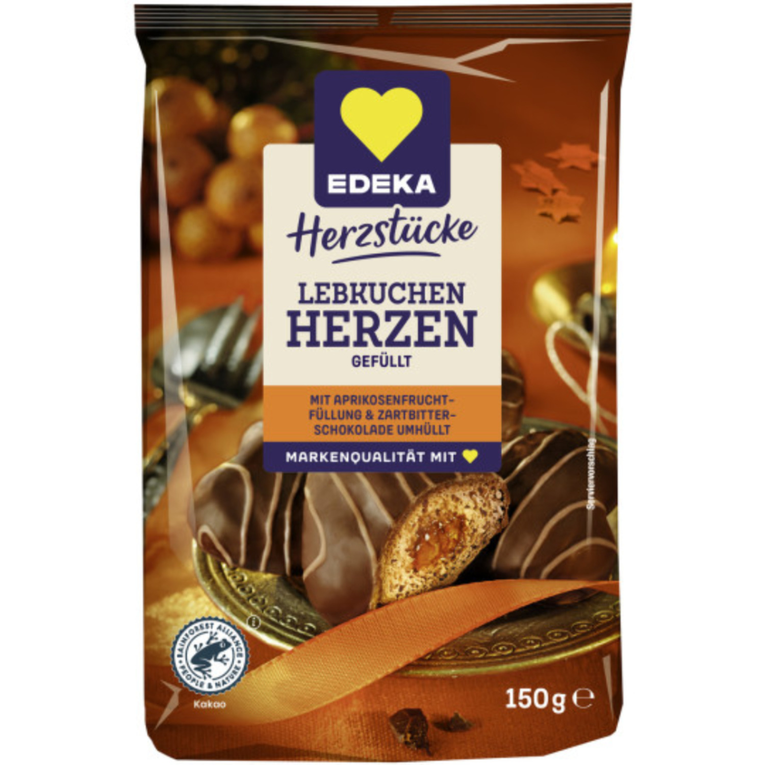 Edeka Lebkuchen Herzen Gefullt( Filled Gingerbread Hearts ) Dark ...