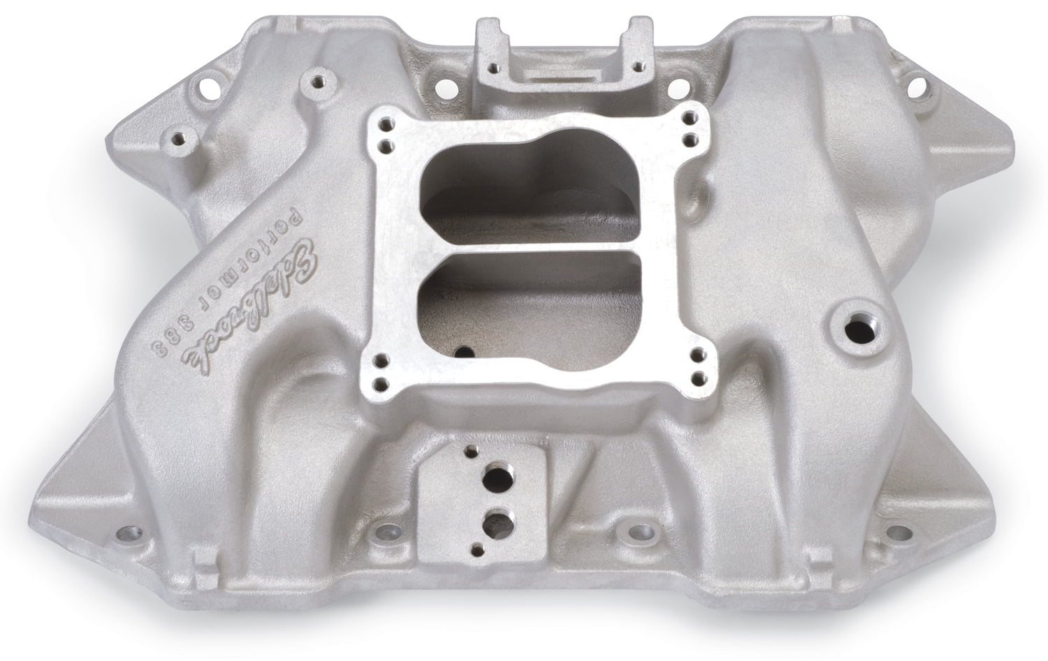 Edelbrock 2186 Performer 383 Intake Manifold; Satin Finish; EGR/Non-EGR ...