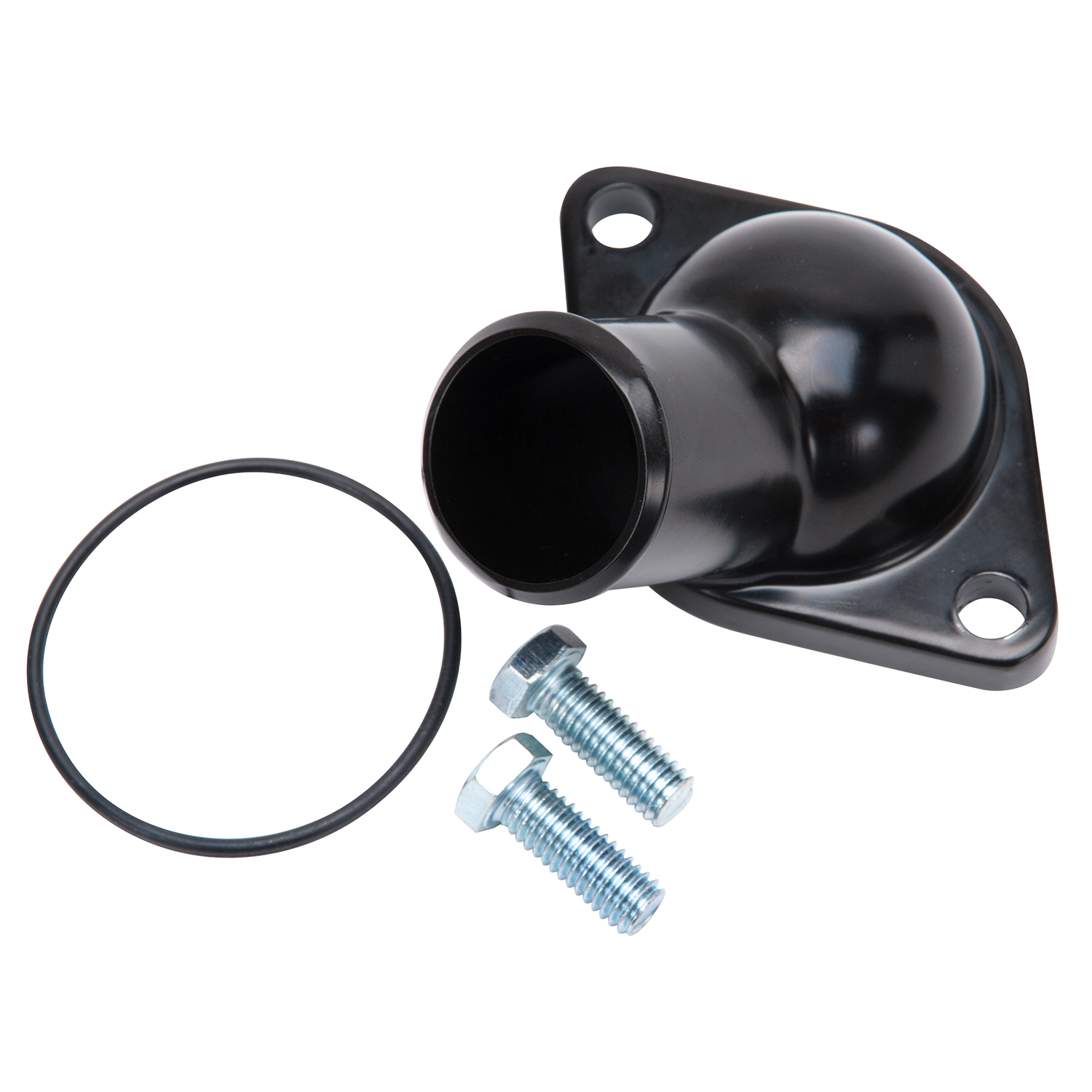 Edelbrock Chevy 15 Deg. Water Neck Steel - Black - 48093 Fits select ...