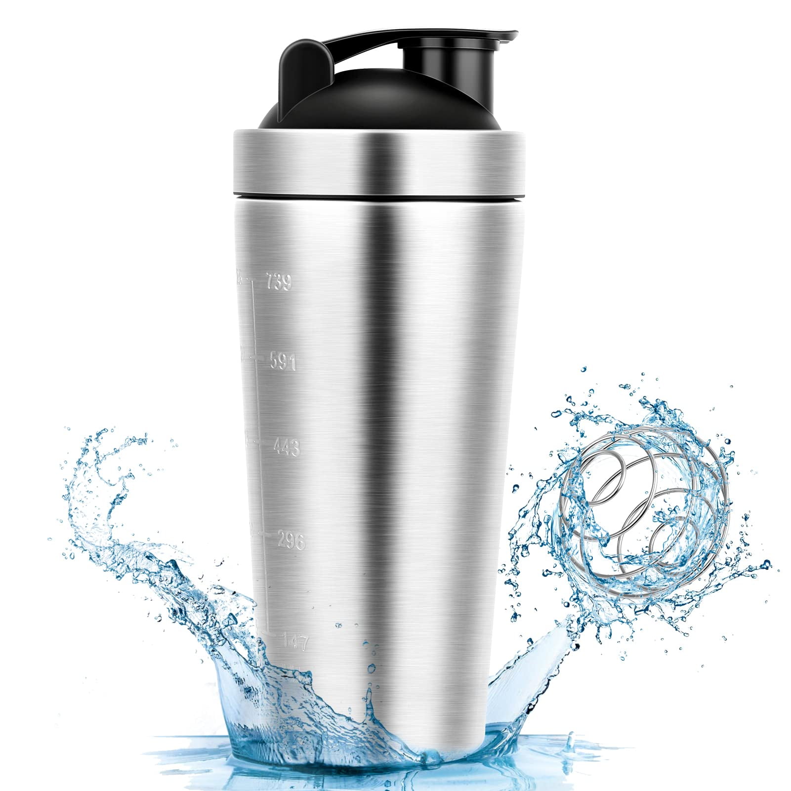 Edelstahl Protein Shaker, Classic Loop Shaker mit BlenderBall - Walmart.com