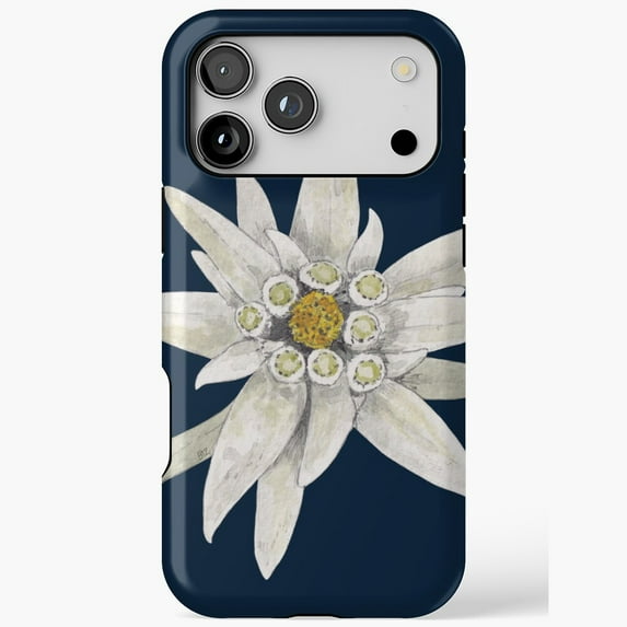 Edelweiss Alpine Flower Nature Art iPhone Case 17 to 11 Pro Max ...