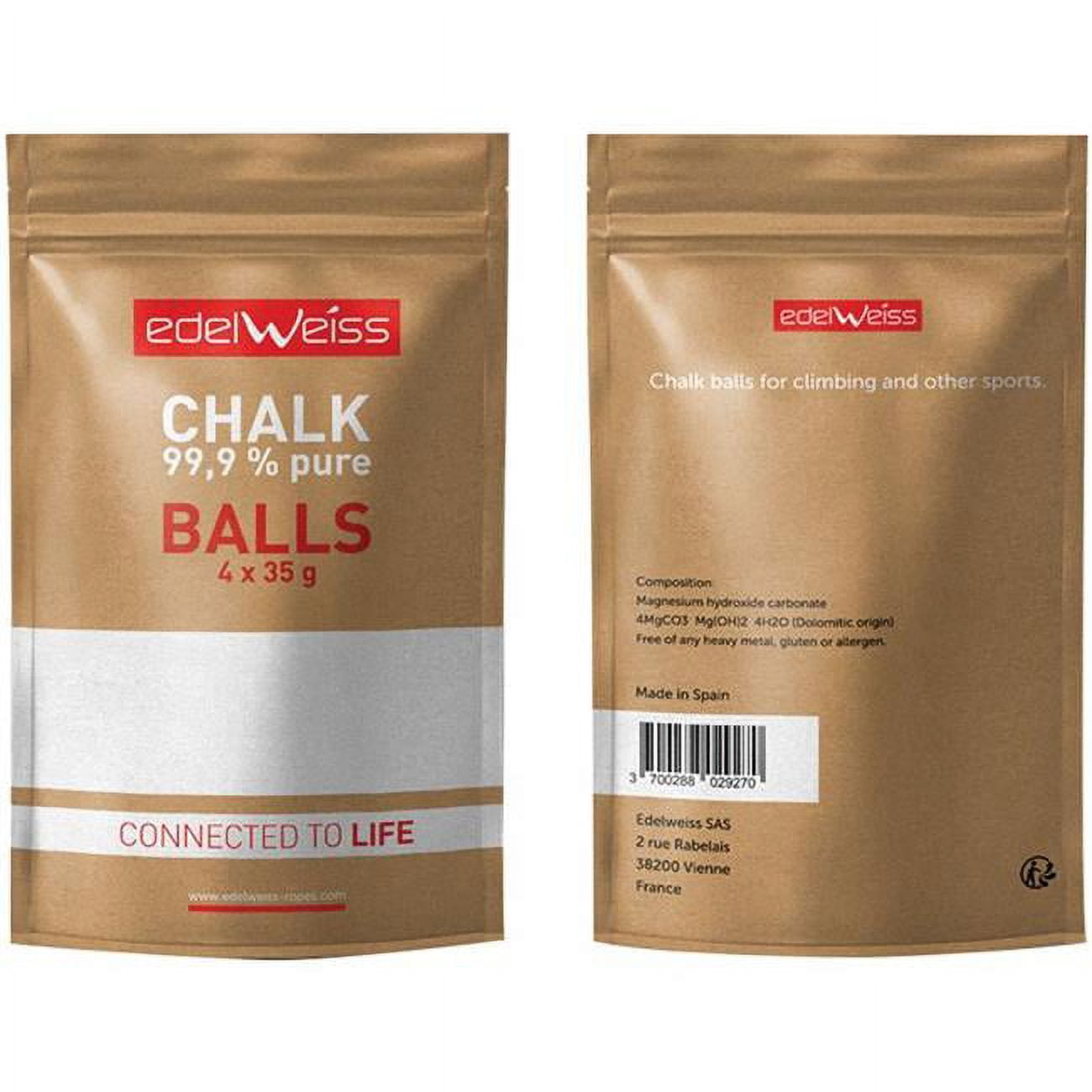 Edelweiss Chalk Ball - 4 Pack: Premium Climbing Chalk for Enhanced Grip ...