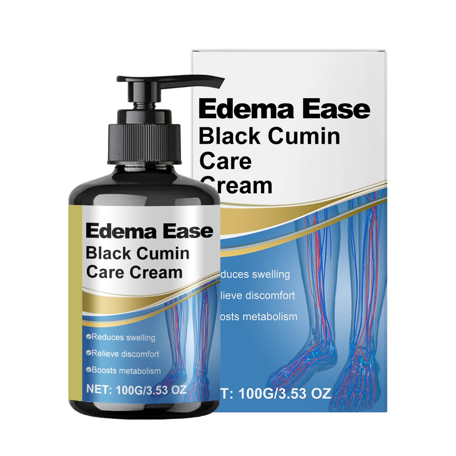 Edema Ease Black Cumin Care Cream 100g/3.53oz (Pack of 2) - Walmart.com