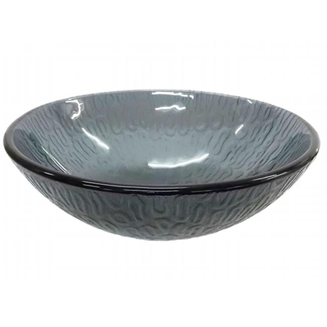 Eden Bath EB-GS43 14 in. Charcoal Freeform Hoops Glass Vessel Sink ...