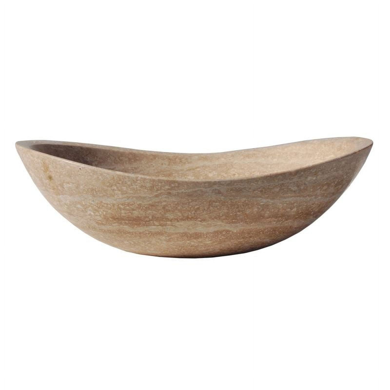 Eden Bath EB-S005BT-H Stone Canoe Sink- Honed Beige Travertine ...