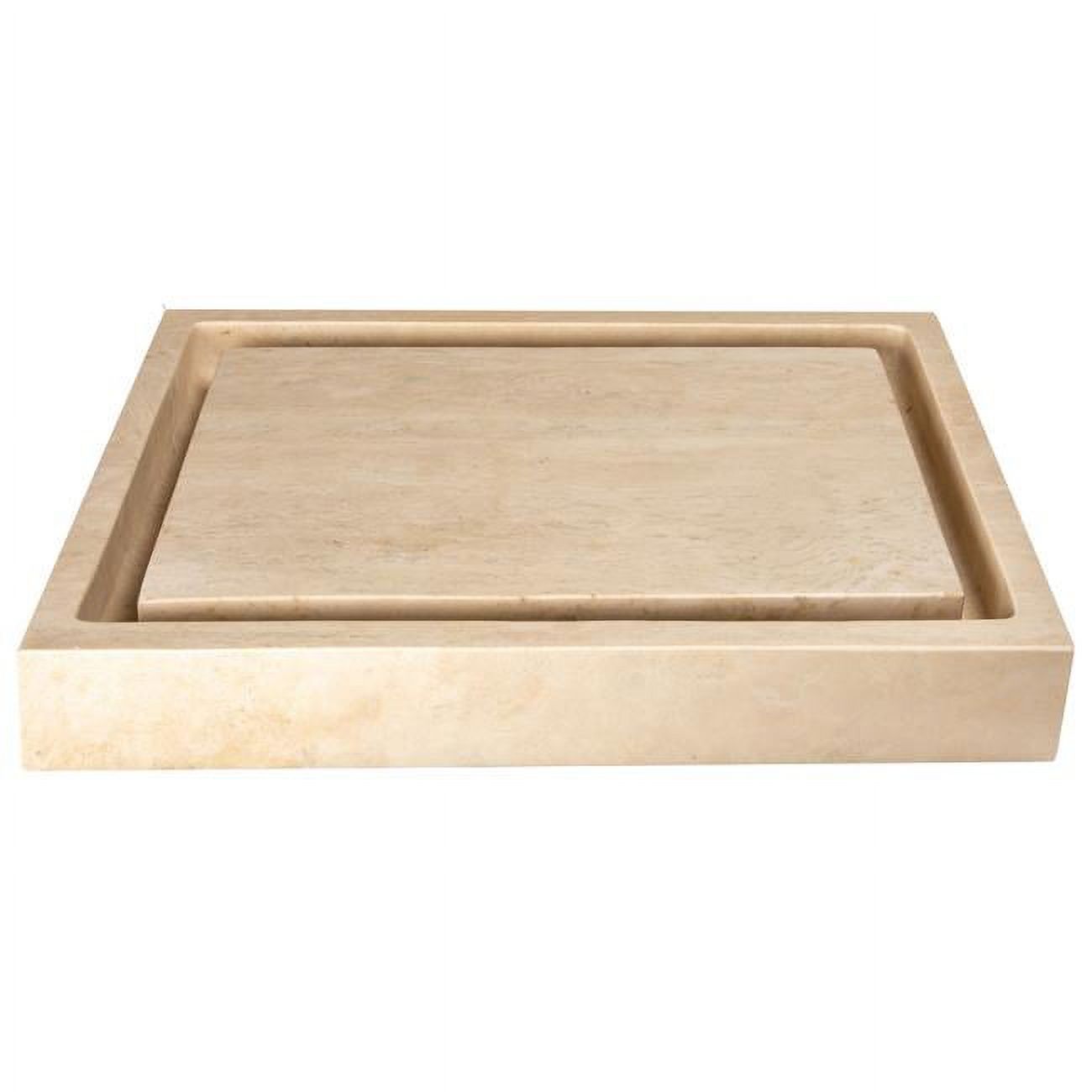 Eden Bath EB-S006BT-H Rectangular Infinity Pool Sink- Honed Beige ...