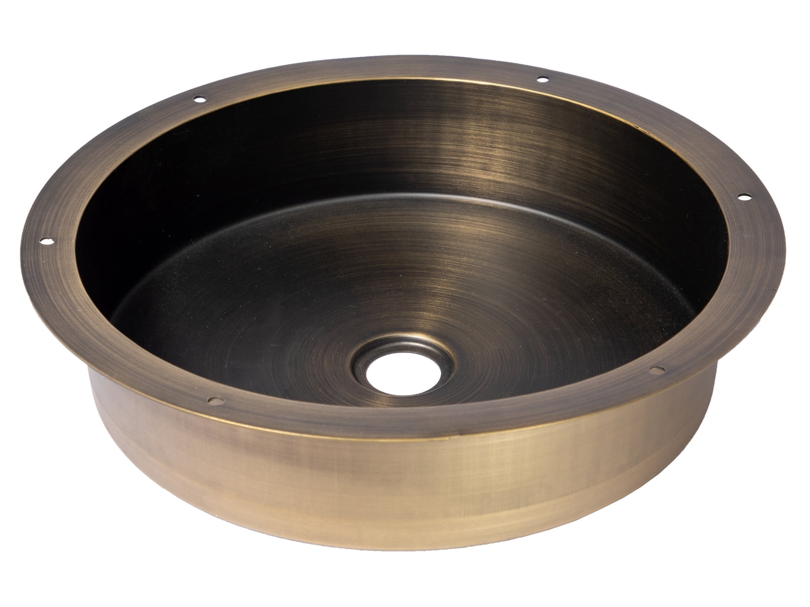 Eden Bath EB_SS050AT Round 15-in Stainless Undermount Sink in Antique ...