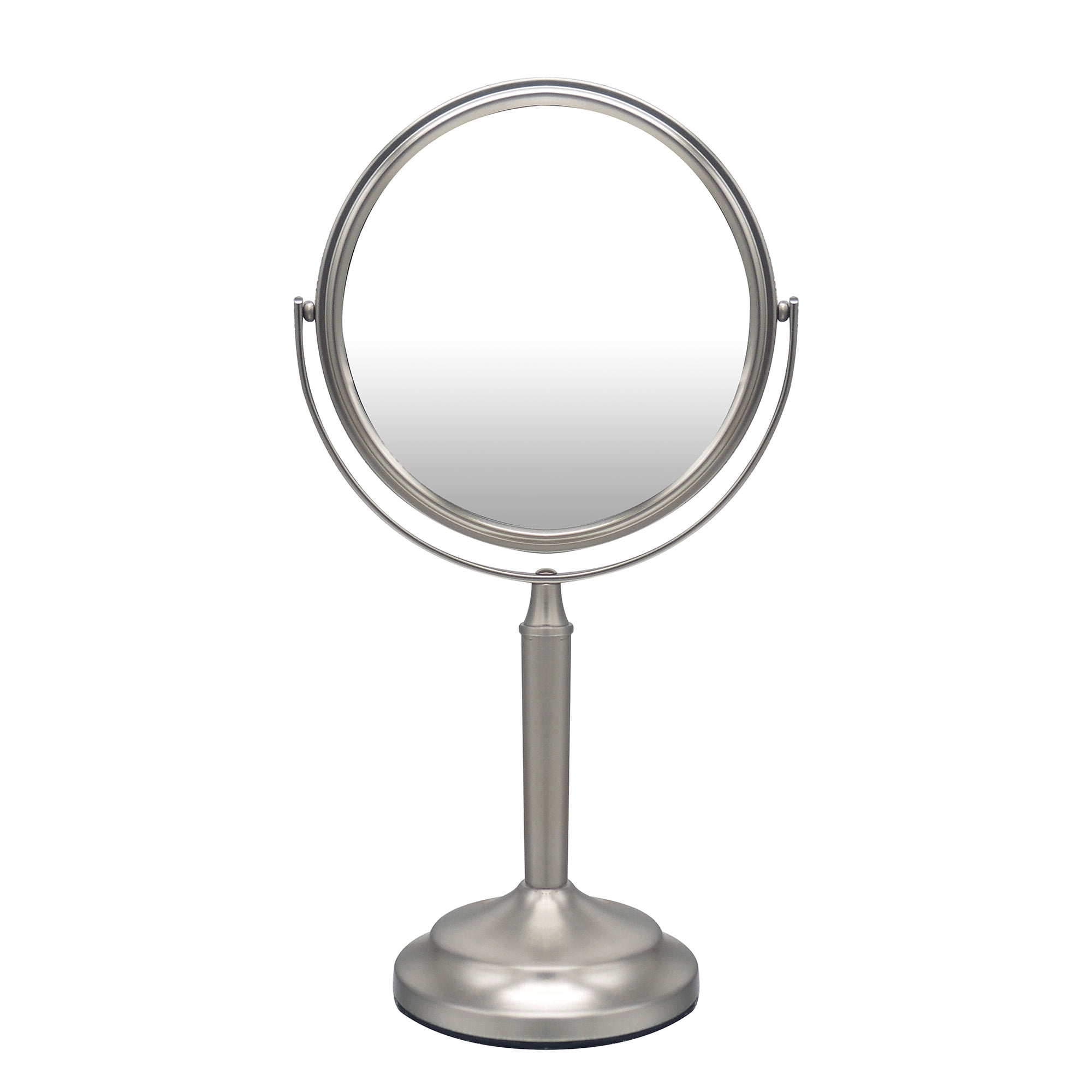 Eden Bath Round Two Sided 5X Nickel Framed Freestanding Makeup ...