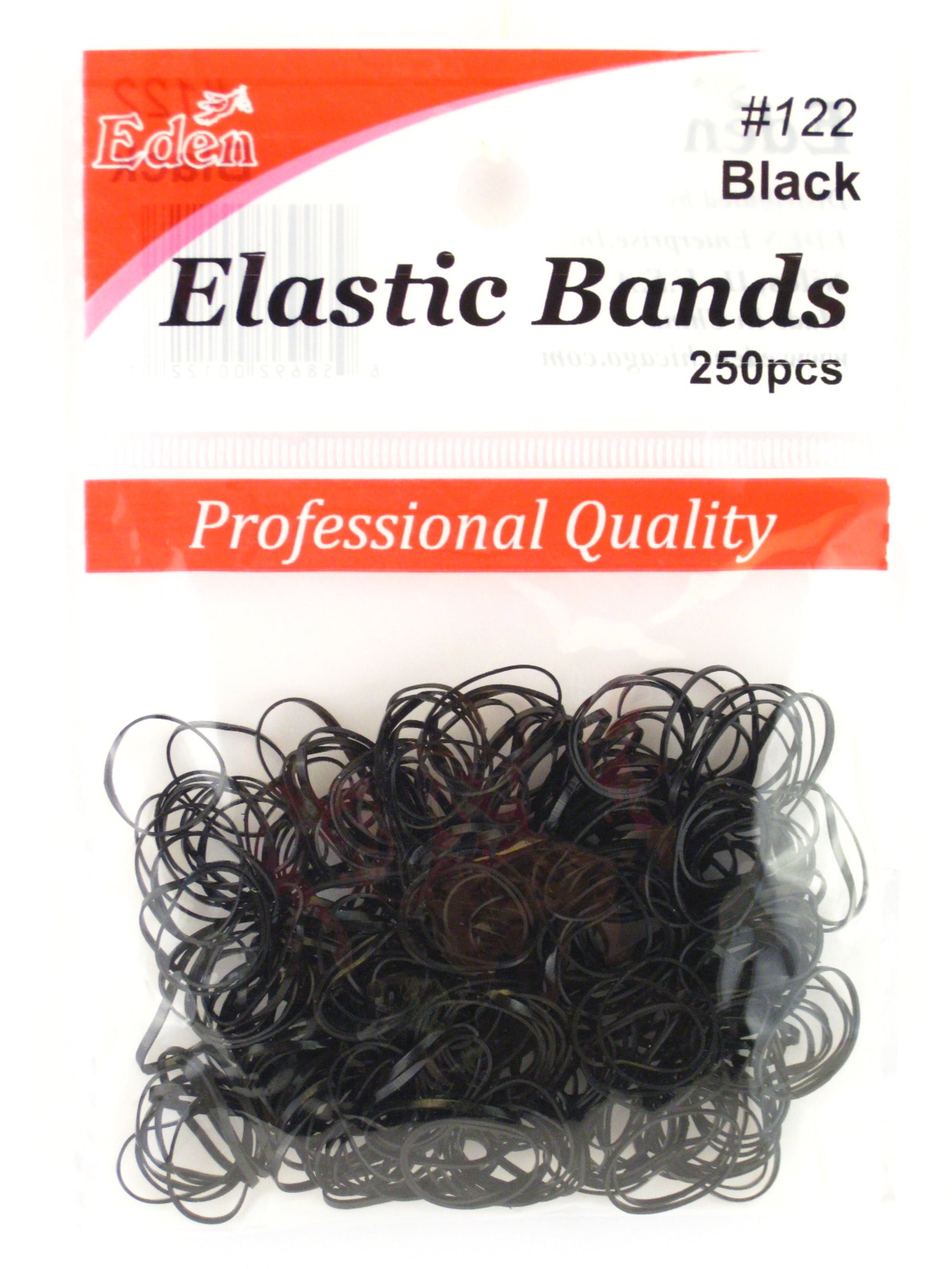 Eden Black Polyband Ponytail Holder Elastics - 250 Pcs. - Walmart.com