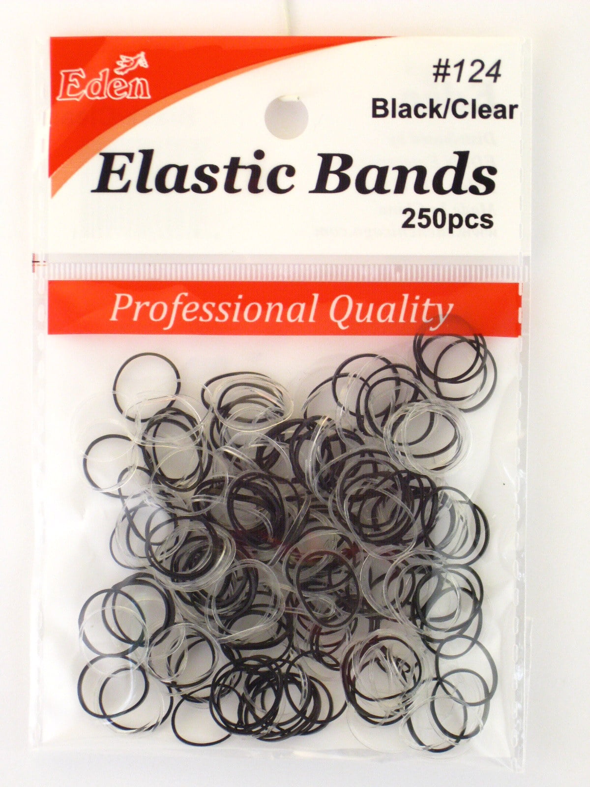 Eden Black & White Polyband Hair Elastics - 250 Pcs. - Walmart.com