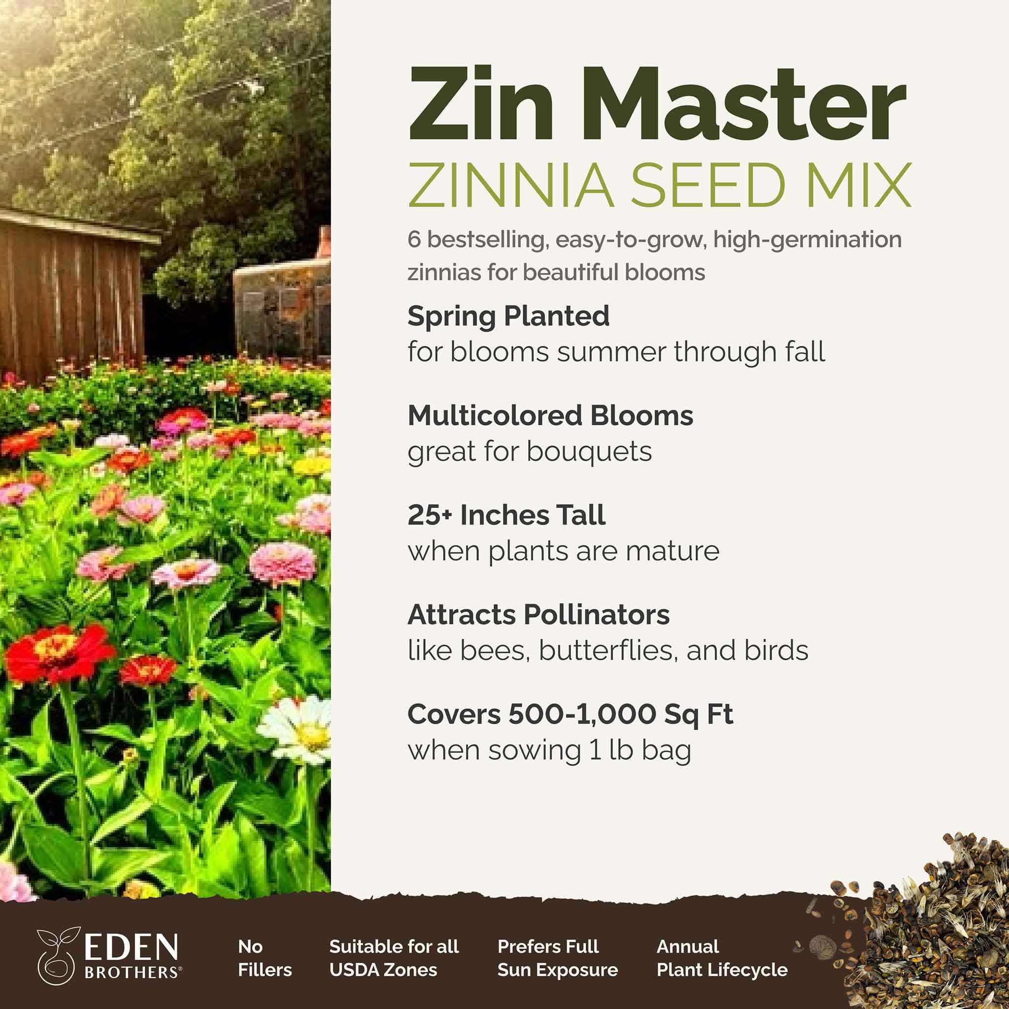 Eden Brothers Zin FEV6 Master Flower Mixed Seeds for 1 lb, 480,000 ...