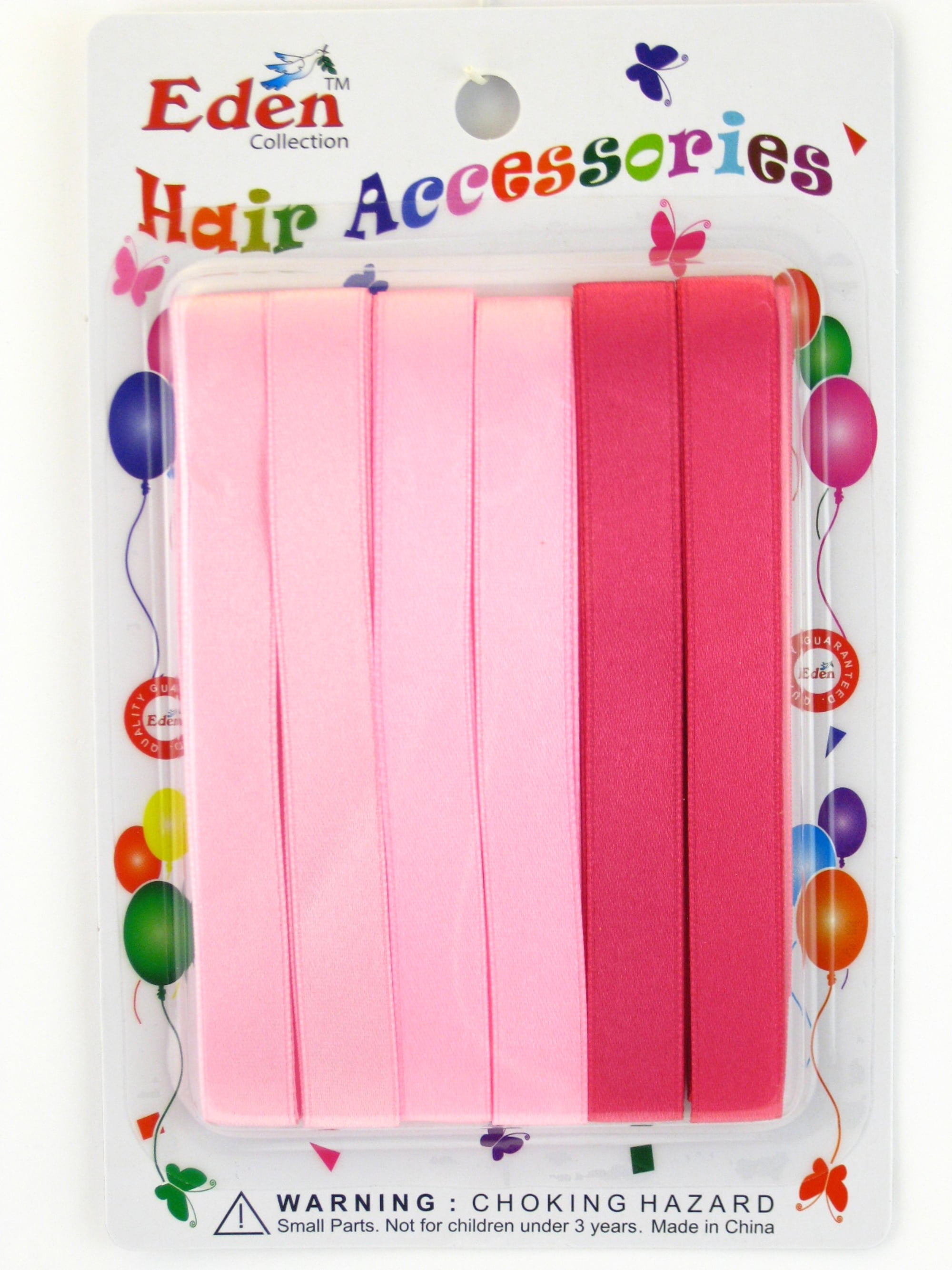 Eden Children's Polyester Hair Ribbons - Shades of Pink - 6 Pcs ...