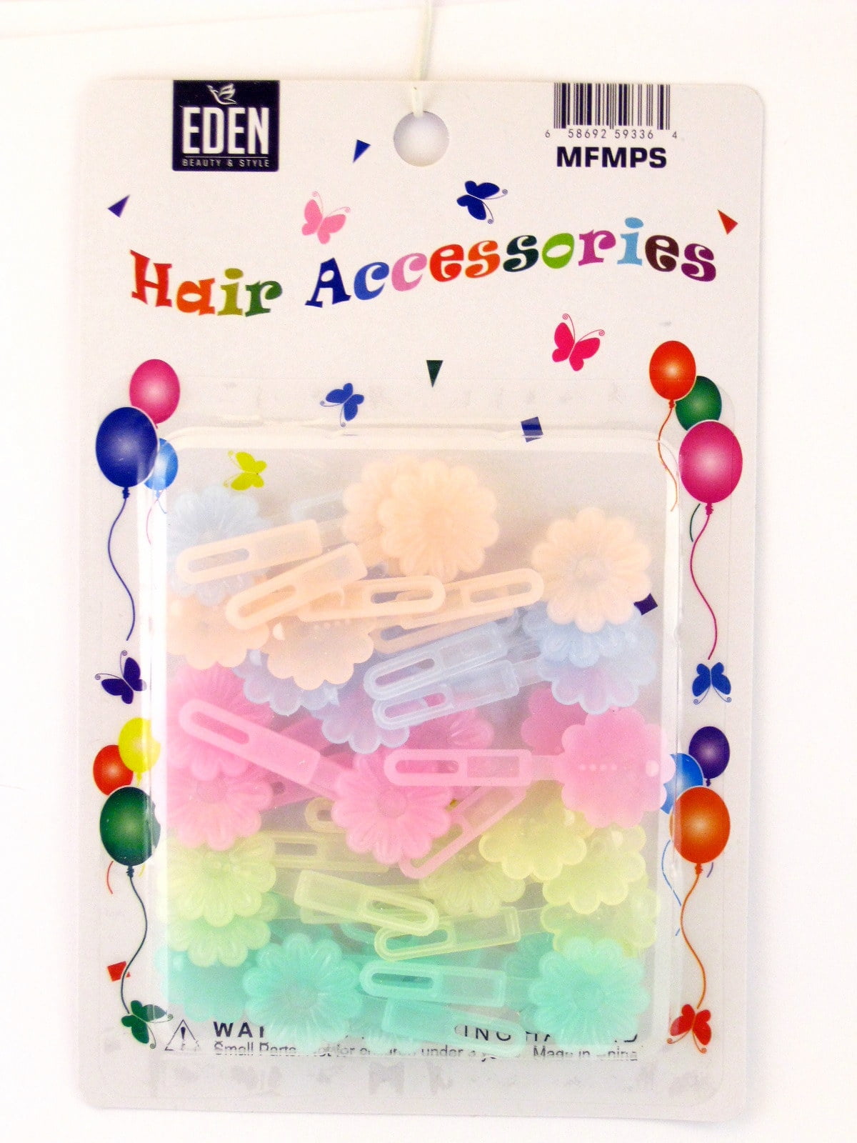 Eden Children's Self Hinge Small Flower Hair Barrettes - Pastel Colors ...