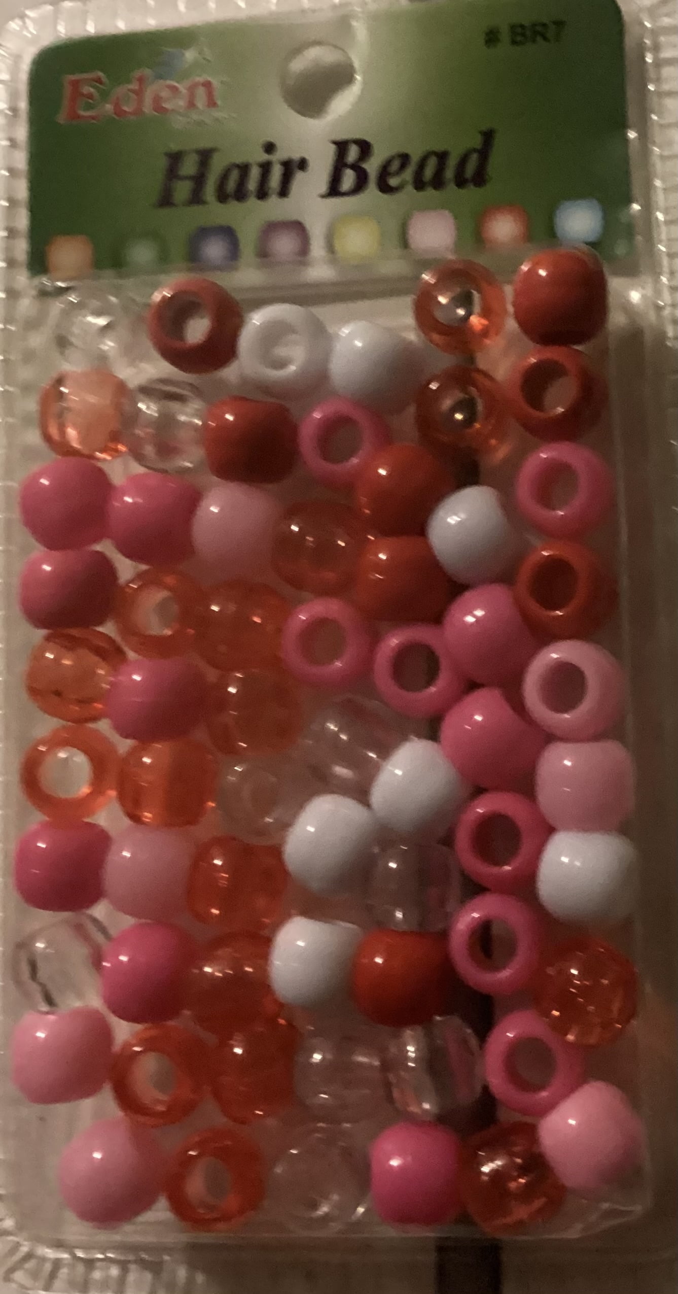 Eden Collection - Big Round Hair Beads 70PCS -( Color # MultiColor) # ...