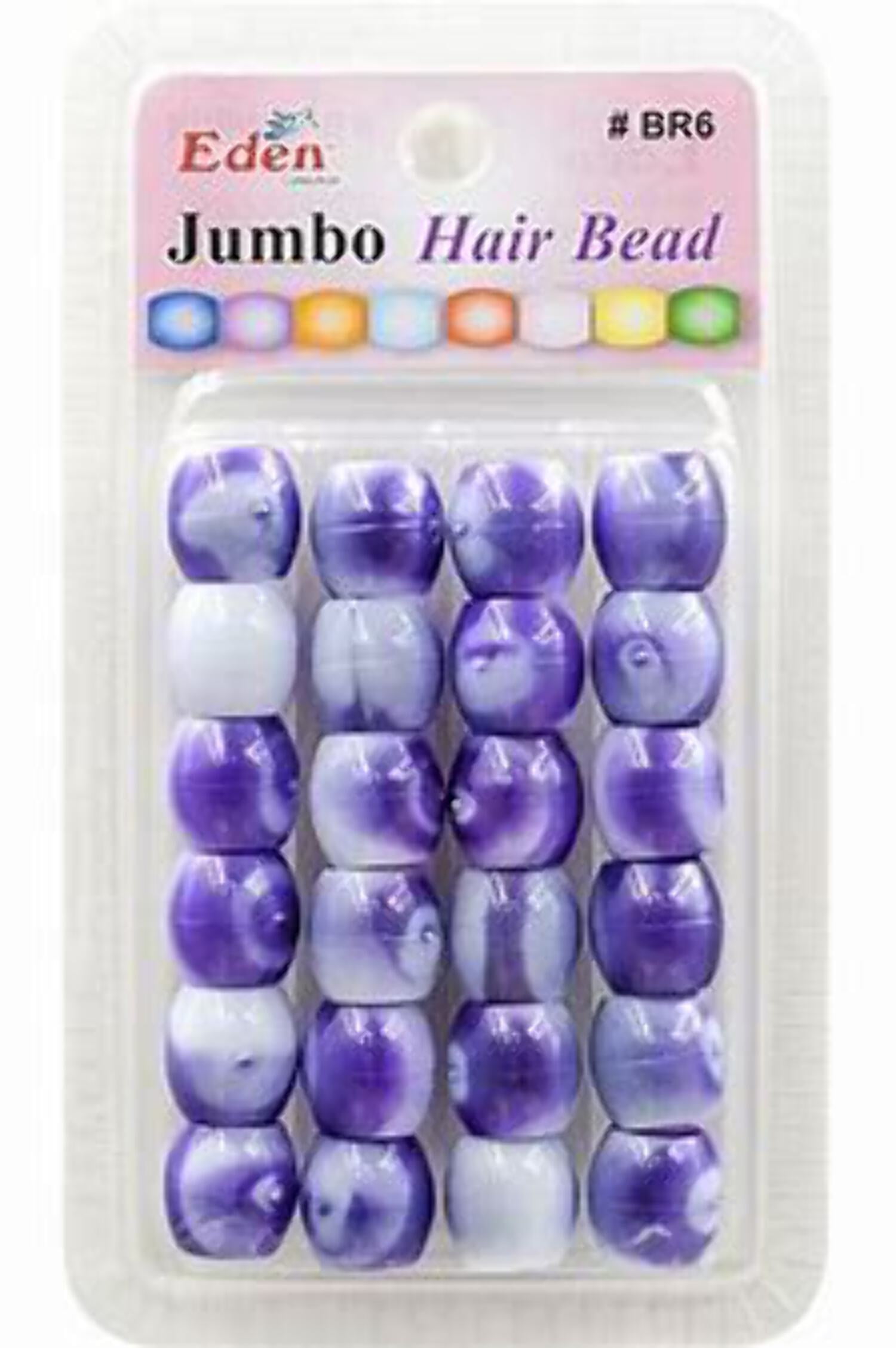 Eden Collection Jumbo Hair Beads-BR6 - Walmart.com