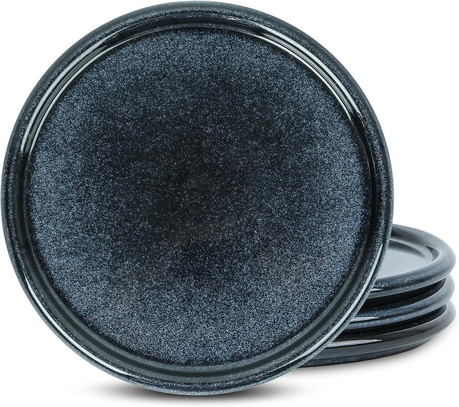 Eden Dark Blue Stoneware 4-Piece Salad Plate Set - Walmart.com