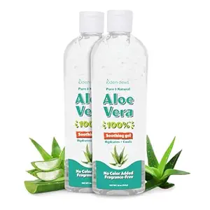 Organic Aloe Vera Gel 100% Pure & Natural Gel, Moisturizing, Face Skin ...