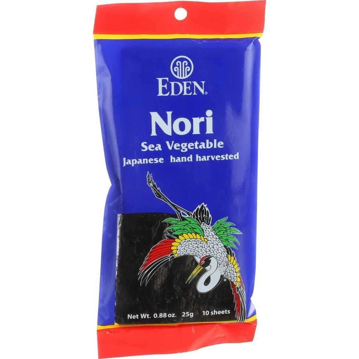 Eden Foods Nori - Japanese Traditional Sea Vegetable, 0.8 Ounce -- 6 ...