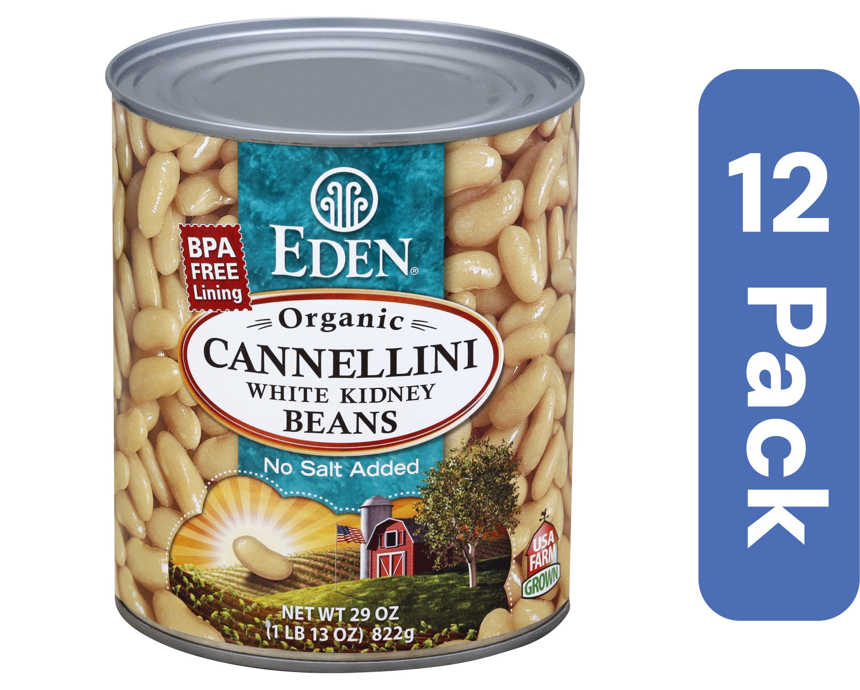 Eden Foods Organic Cannellini Beans 29 oz (Pack Of 12) - Walmart.com