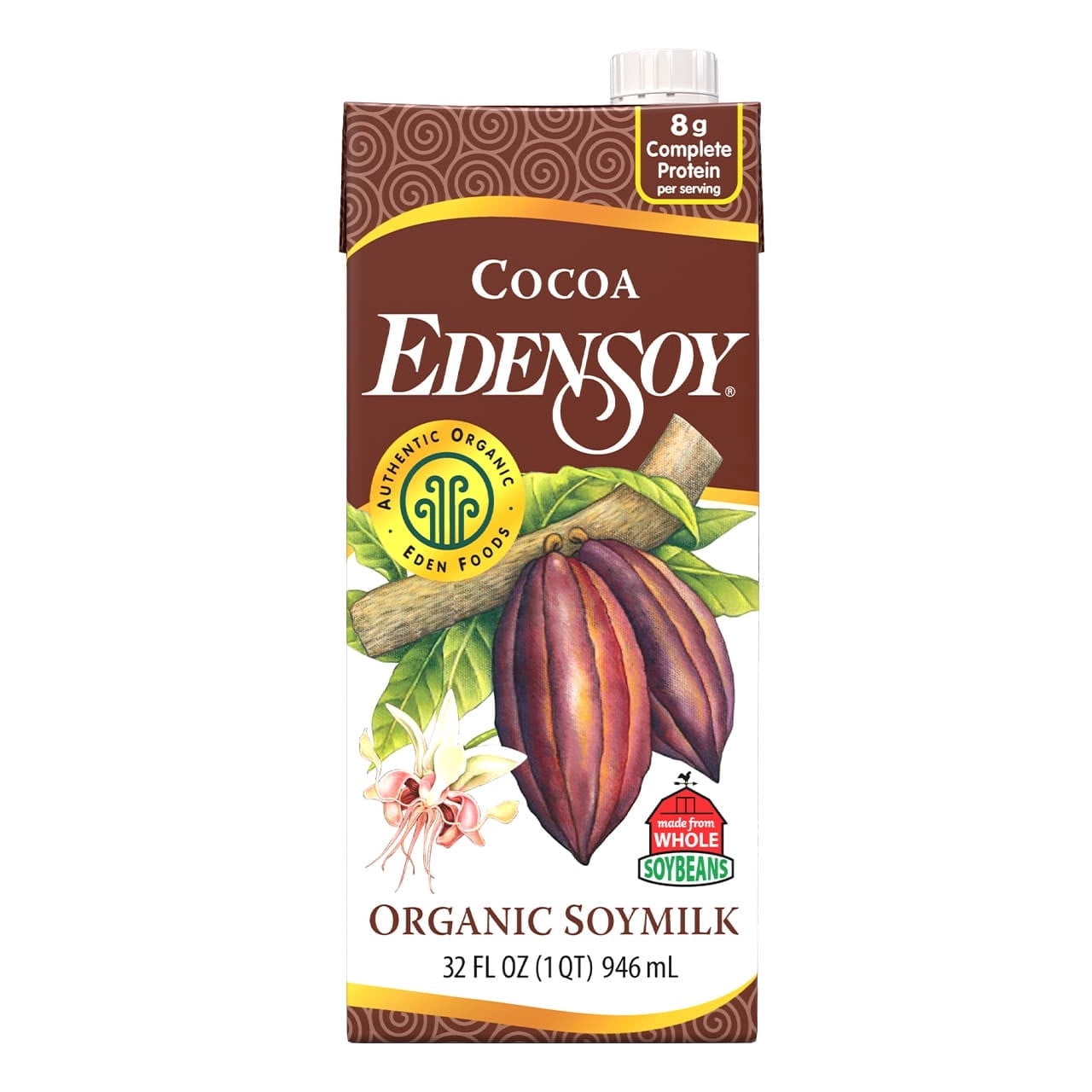 Eden Foods Organic Edensoy Soymilk Cocoa -- 32 fl oz Pack of 2 ...