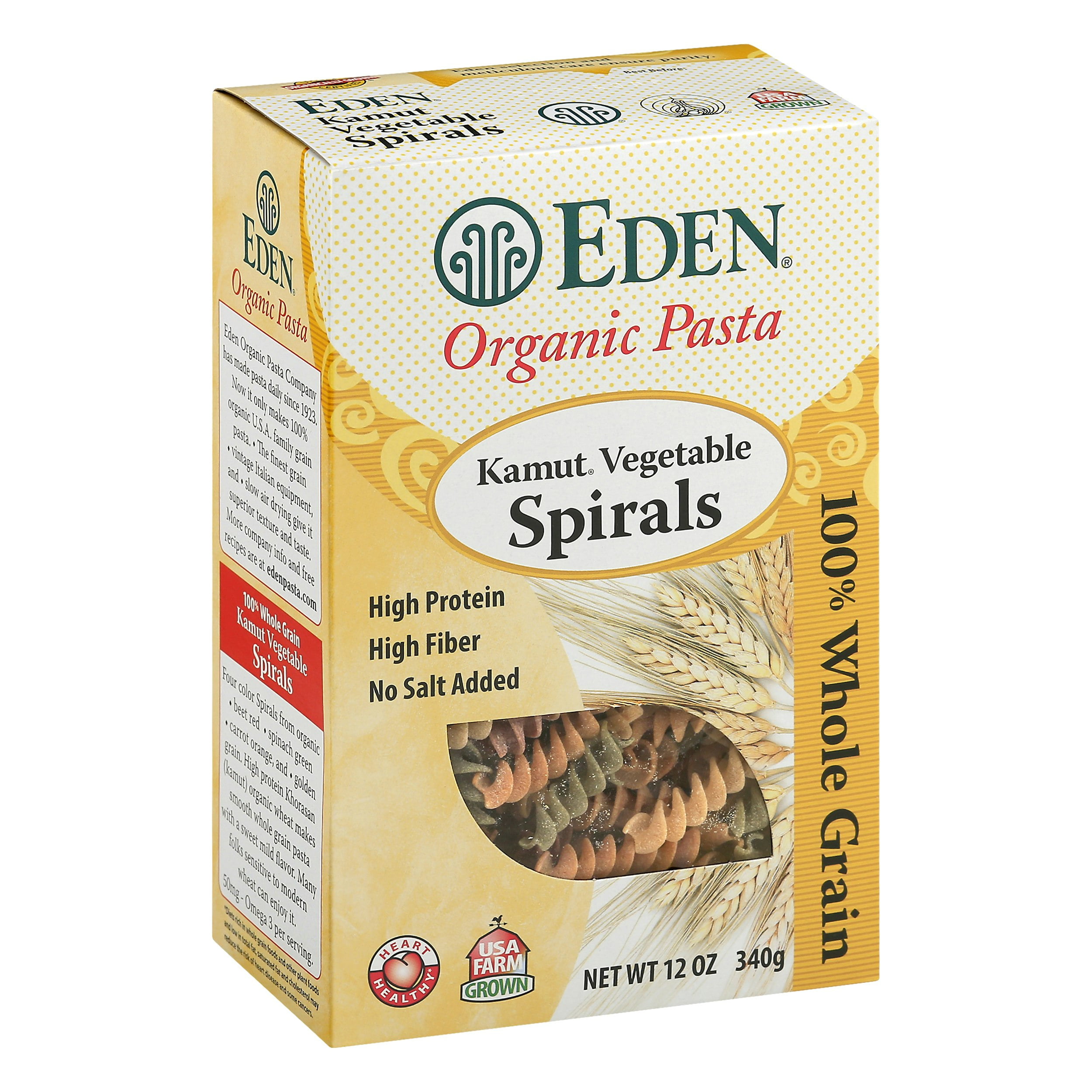 Eden Foods Organic Kamut Pasta with Vegetable Spirals 12 oz (Pack of 6 ...