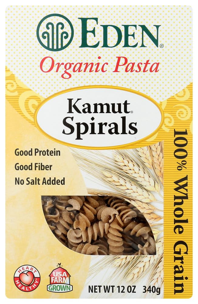 Eden Foods, Organic Pasta, Kamut Spirals, 12 oz Pack of 3 - Walmart.com