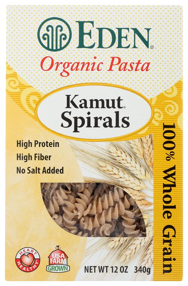Eden Foods Organic Cooked Whole Kamut Spirals, High Fiber and Protein ...