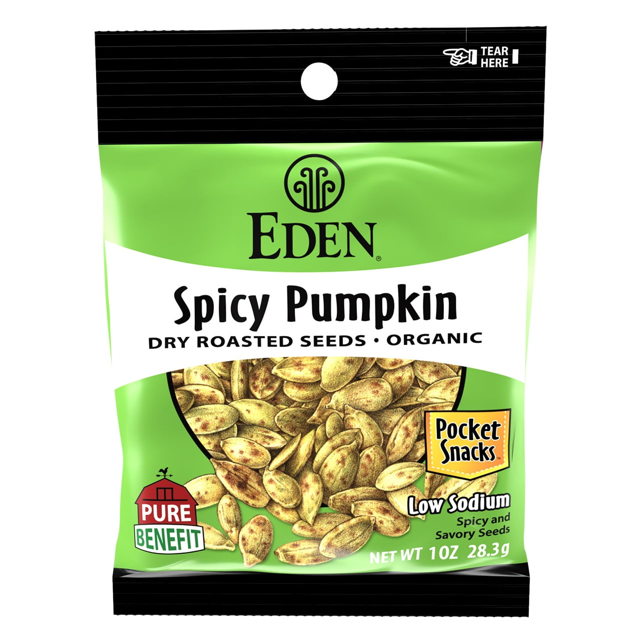 Eden Foods Pocket Snack Pumpkin Seed Spiced (48 Pack) 1 oz - Walmart.com
