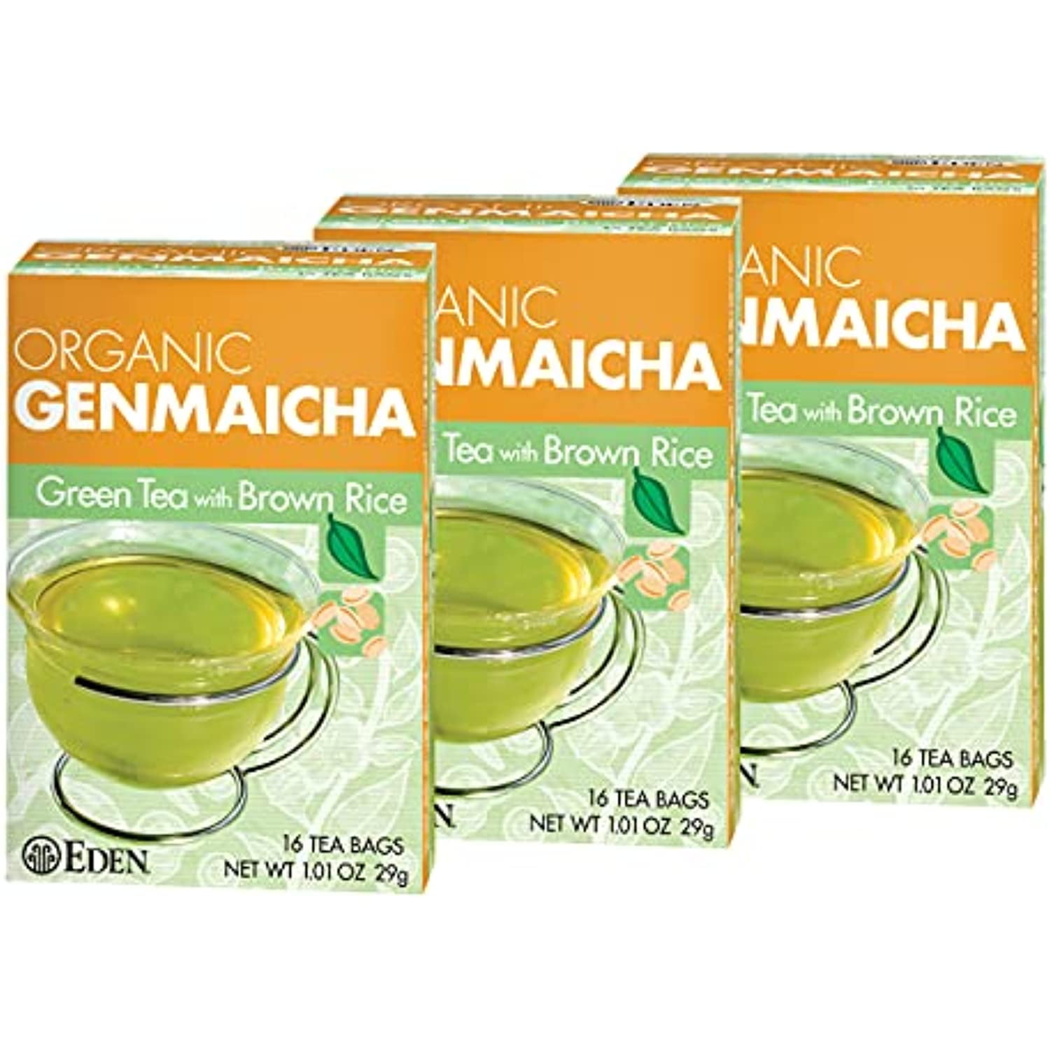 Eden Genmaicha Organic Green Tea, Sencha Green Tea With Roasted Organic ...