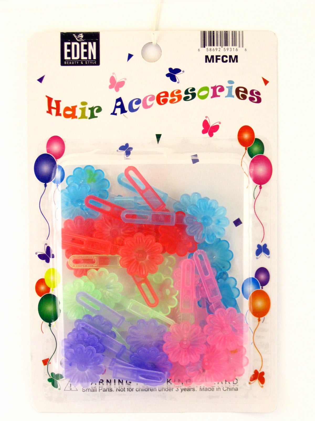 Eden Children's Small Flower Self Hinge Hair Barrettes - Assorted ...