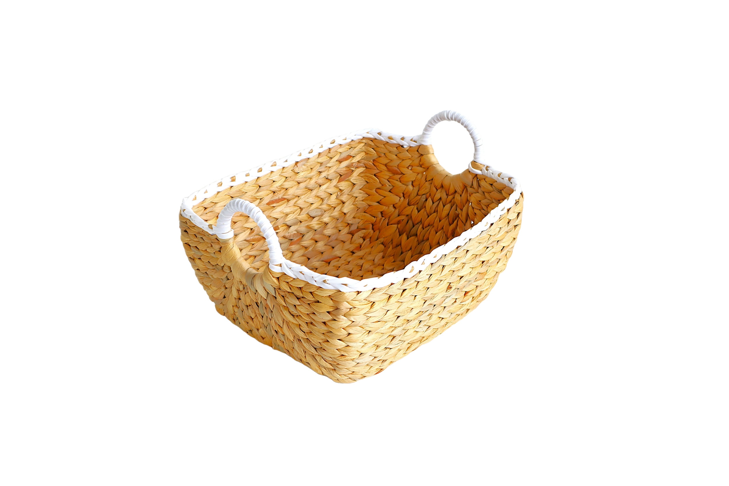 Eden Grace - Rectangular Nesting Wicker Baskets with Art Deco Design and Round Handles - Arrow ...