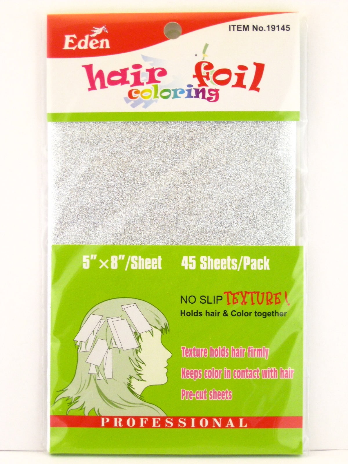 Eden Pro Hair Coloring Foil Sheets - No Slip, All Ages & Colors, 45 ...