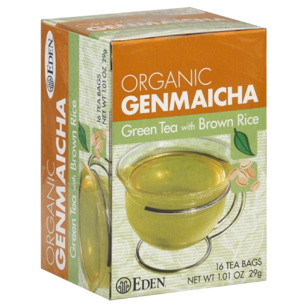 Eden Organic Green Tea with Brown Rice, Traditional Genmaicha, Tea Bags ...