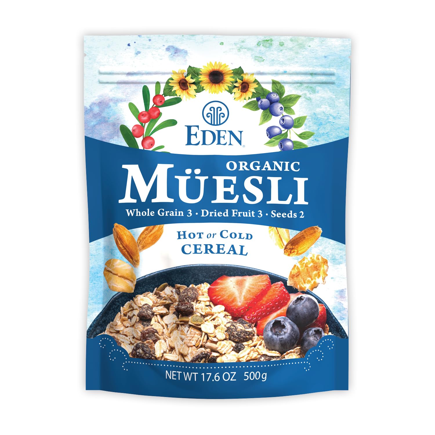 Eden Organic Muesli Cereal, Eat Hot SMRor Cold, Oat, Rye, Wheat, and ...