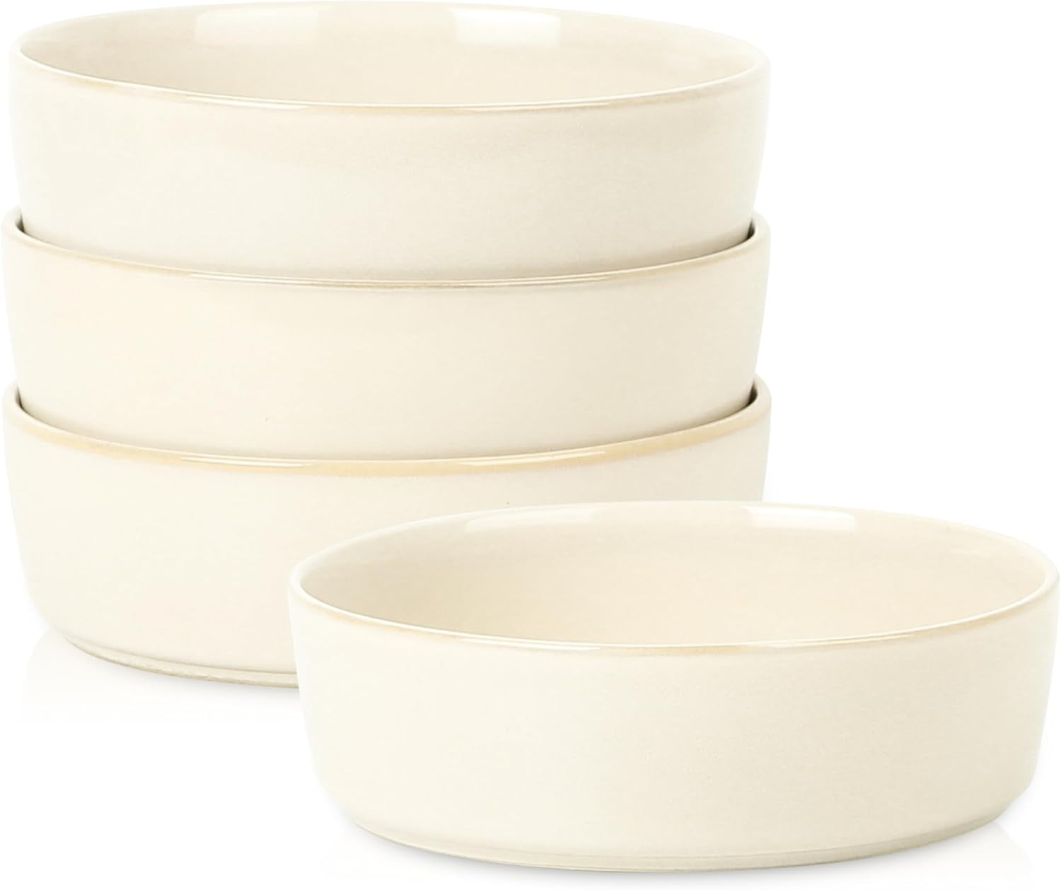 Eden Stoneware 4-Piece Pasta Bowl Set, Beige - Walmart.com